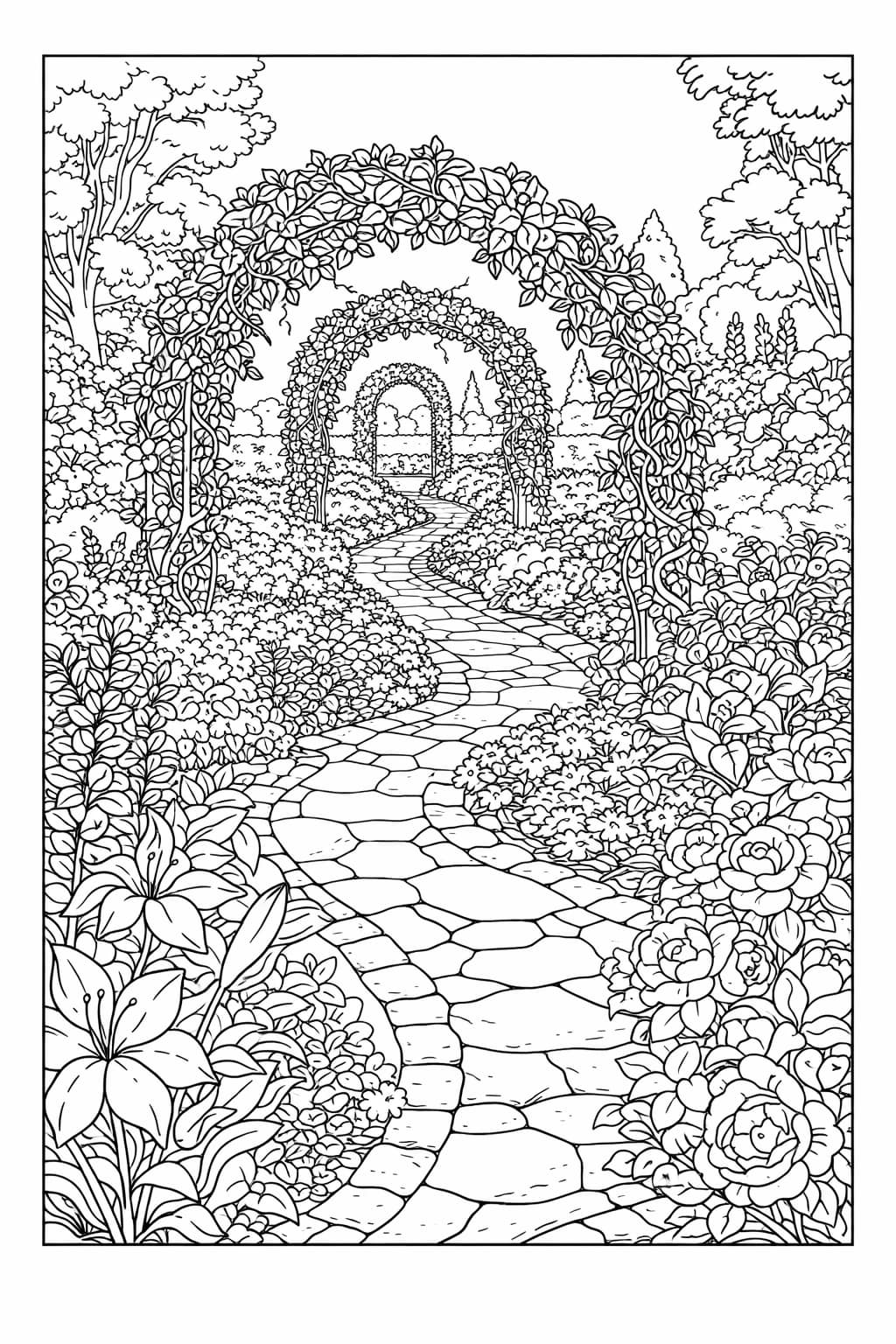 Gardens Coloring Pages | Coloring Pages for Adults: Free PDF Printables