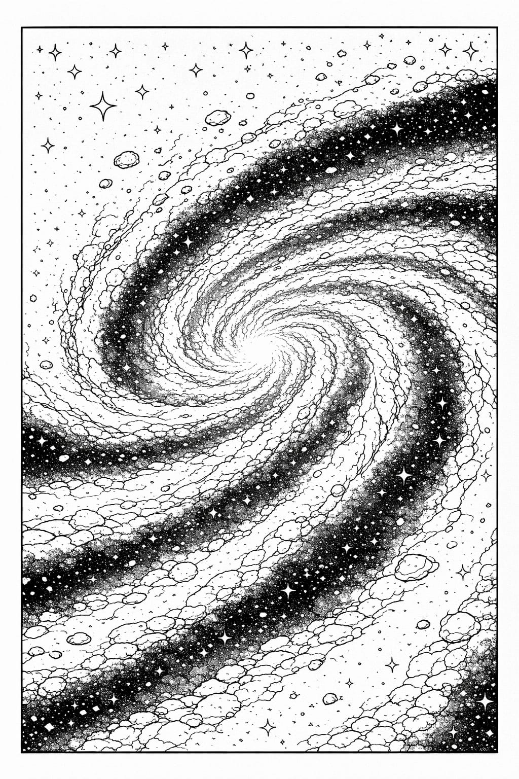 Galaxy Coloring Pages for Adults | Coloring Pages for Adults: Free PDF ...